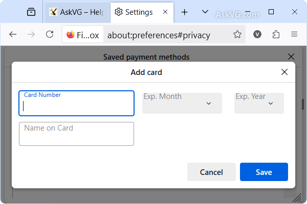 Tip: Enable or Disable Credit Card Autofill in Mozilla Firefox | Vishal ... Tip: Enable or Disable Credit Card Autofill in Mozilla Firefox | Vishal ...