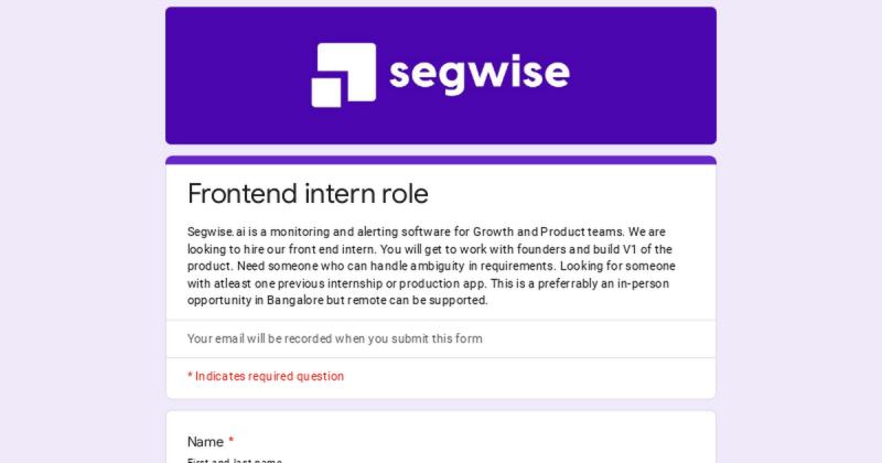 Frontend intern role | Yash Verma Frontend intern role | Yash Verma