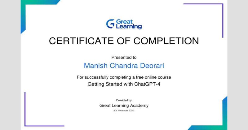 Manish Deorari on LinkedIn: Getting Started with ChatGPT-4 course ... Manish Deorari on LinkedIn: Getting Started with ChatGPT-4 course ...