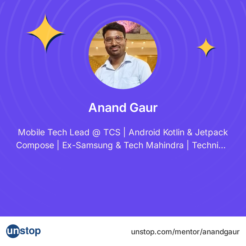 Book a session with Anand Gaur on Unstop! | Anand Gaur Book a session with Anand Gaur on Unstop! | Anand Gaur