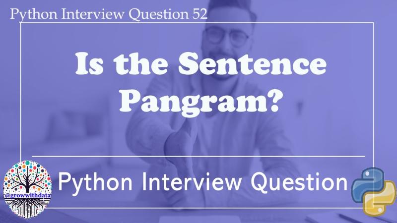 Jegan Velappanpillai on LinkedIn: Python : Check if the Sentence Is Pangram Jegan Velappanpillai on LinkedIn: Python : Check if the Sentence Is Pangram