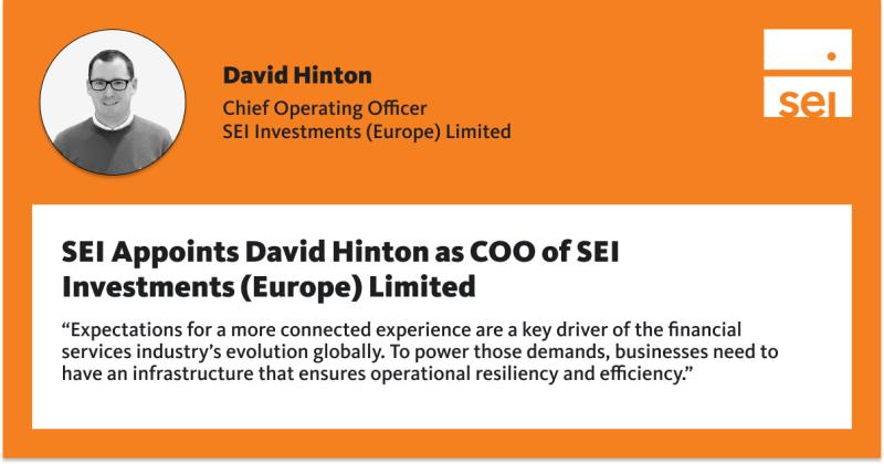 SEI on LinkedIn: SEI Appoints David Hinton as COO of SEI Investments ... SEI on LinkedIn: SEI Appoints David Hinton as COO of SEI Investments ...