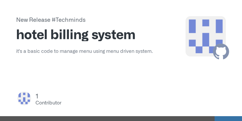 Atharva Dhumal on LinkedIn: Release hotel billing system · codingdemon ... Atharva Dhumal on LinkedIn: Release hotel billing system · codingdemon ...