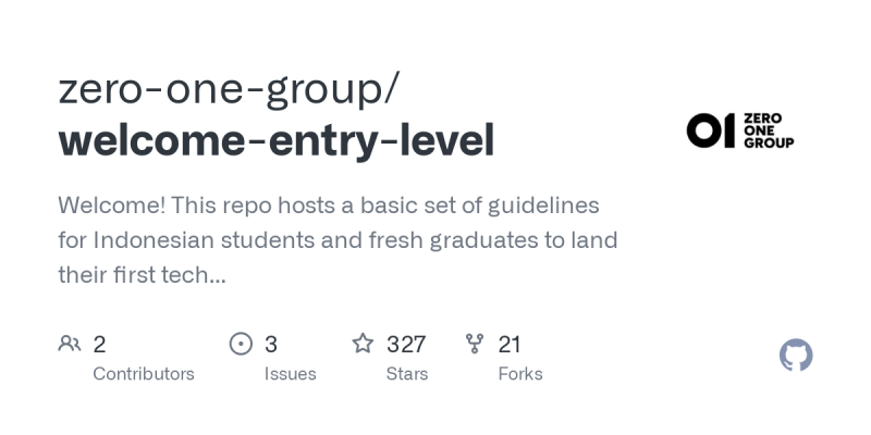 GitHub - zero-one-group/welcome-entry-level: Welcome! This repo hosts a ... GitHub - zero-one-group/welcome-entry-level: Welcome! This repo hosts a ...