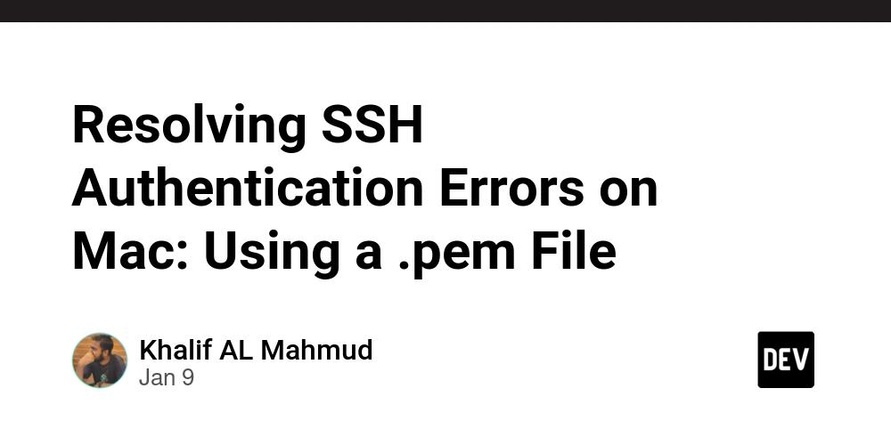 Khalif AL Mahmud on LinkedIn: Resolving SSH Authentication Errors on ... Khalif AL Mahmud on LinkedIn: Resolving SSH Authentication Errors on ...