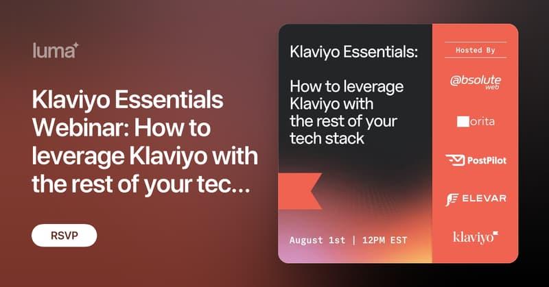 Elevar on LinkedIn: Klaviyo Essentials Webinar: How to leverage Klaviyo ... Elevar on LinkedIn: Klaviyo Essentials Webinar: How to leverage Klaviyo ...