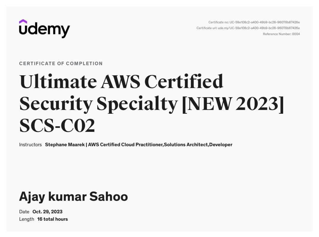AJAY KUMAR SAHOO on LinkedIn: Udemy Course Completion Certificate AJAY KUMAR SAHOO on LinkedIn: Udemy Course Completion Certificate