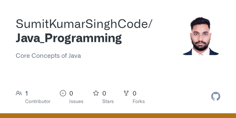 Sumit Kumar Singh on LinkedIn: GitHub - SumitKumarSinghCode/Java ... Sumit Kumar Singh on LinkedIn: GitHub - SumitKumarSinghCode/Java ...