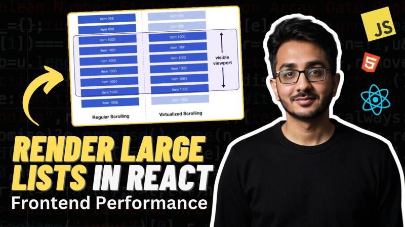 How to render LARGE lists in React? | Frontend System Design | Yomesh Gupta How to render LARGE lists in React? | Frontend System Design | Yomesh Gupta