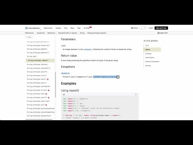 Enamul Hoque Mohon on LinkedIn: JavaScript String Repeat Method Enamul Hoque Mohon on LinkedIn: JavaScript String Repeat Method