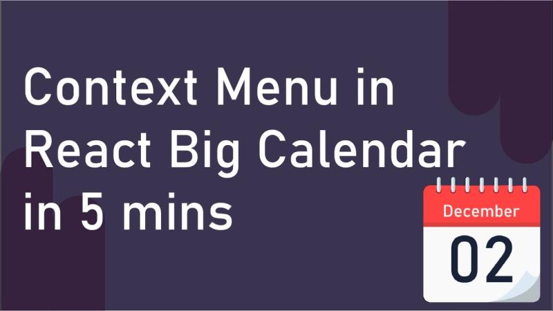 Usman Abdur Rehman on LinkedIn: Add a Context Menu in React Big ... Usman Abdur Rehman on LinkedIn: Add a Context Menu in React Big ...