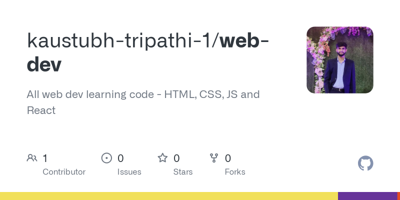Kaustubh Tripathi on LinkedIn: GitHub - kaustubh-tripathi-1/Web-Dev ... Kaustubh Tripathi on LinkedIn: GitHub - kaustubh-tripathi-1/Web-Dev ...