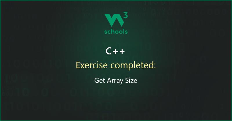 Kanchan Ahirwar on LinkedIn: Completed Exercise: C++ Get Array Size Kanchan Ahirwar on LinkedIn: Completed Exercise: C++ Get Array Size