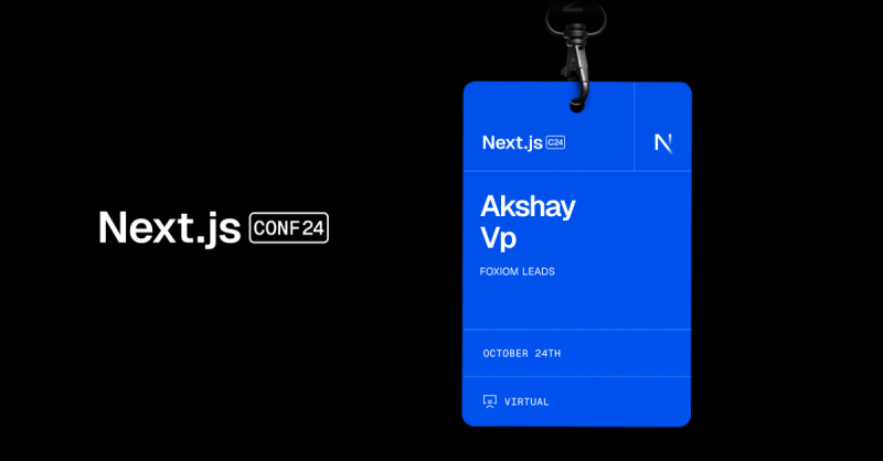 Akshay VP on LinkedIn: Akshay’s Ticket - Next.js Conf Akshay VP on LinkedIn: Akshay’s Ticket - Next.js Conf