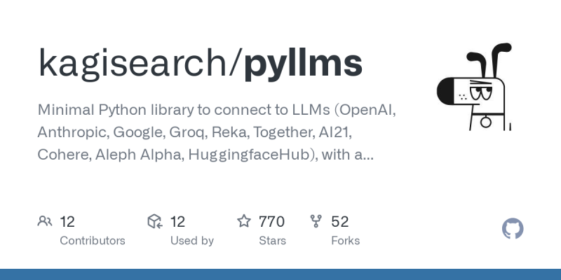 Mark Carter LinkedIn: GitHub - kagisearch/pyllms: Minimal Python ... Mark Carter LinkedIn: GitHub - kagisearch/pyllms: Minimal Python ...