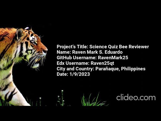 Raven Mark S. Eduardo on LinkedIn: CS50P - Final Project - Science Quiz ... Raven Mark S. Eduardo on LinkedIn: CS50P - Final Project - Science Quiz ...