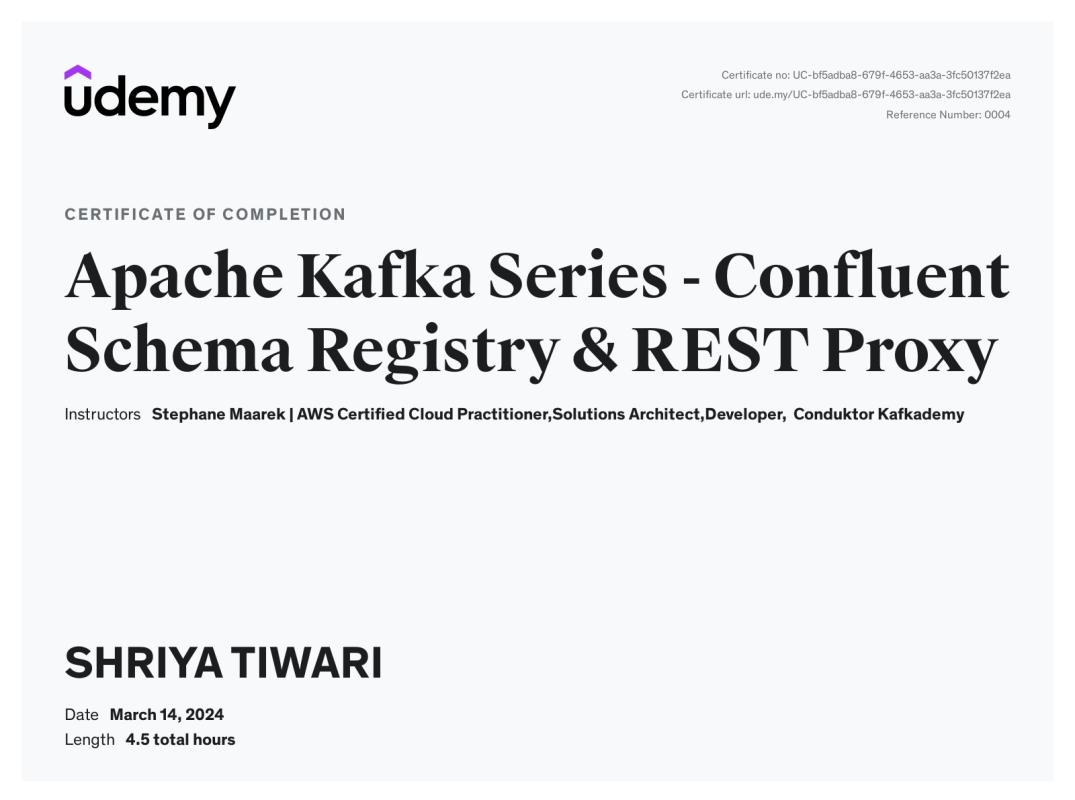 Shriya tiwari on LinkedIn: Udemy Course Completion Certificate Shriya tiwari on LinkedIn: Udemy Course Completion Certificate