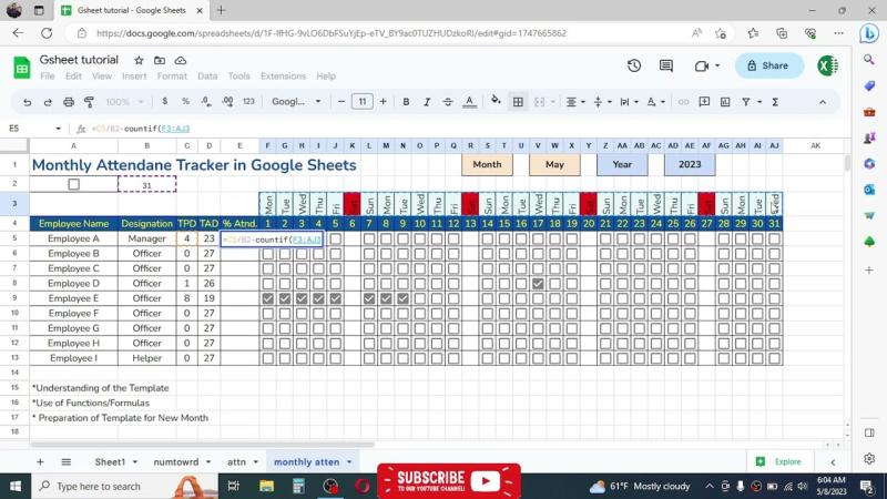 Learn Microsoft Excel ุนูู LinkedIn: Employee Attendance Tracker in ... Learn Microsoft Excel ุนูู LinkedIn: Employee Attendance Tracker in ...