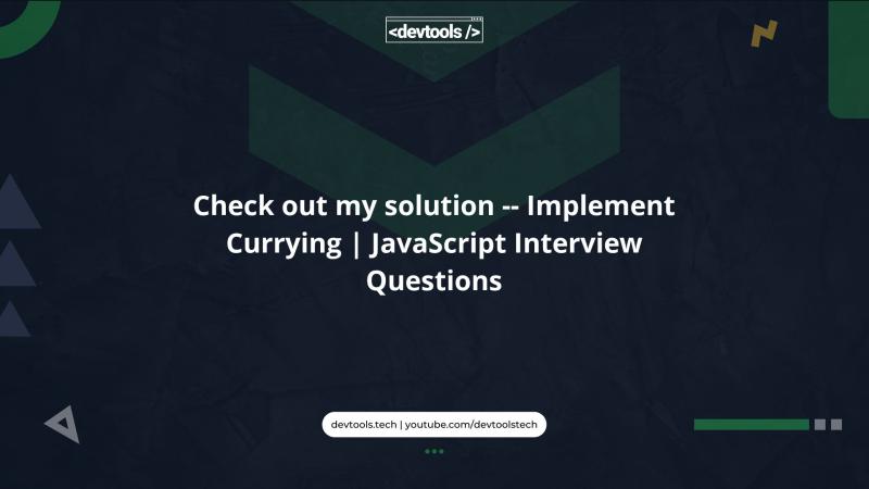 How to implement currying in JavaScript | Vivek Chavan posted on the ... How to implement currying in JavaScript | Vivek Chavan posted on the ...