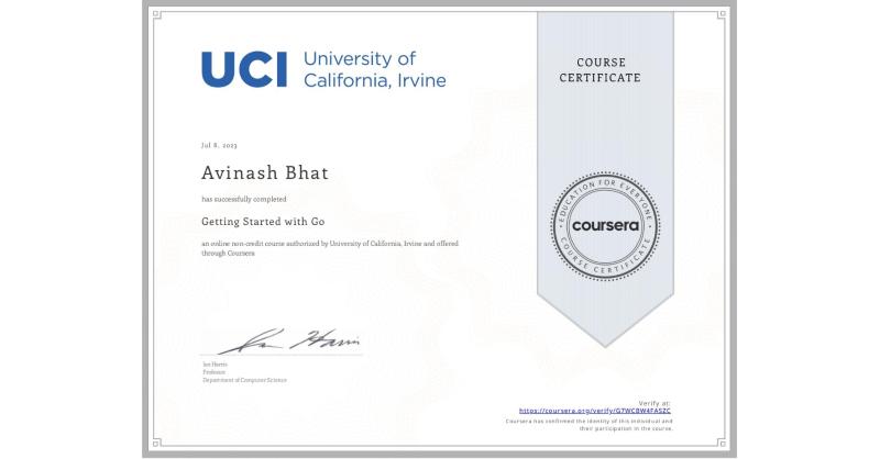 AVINASH BHAT on LinkedIn: Completion Certificate for Getting Started ... AVINASH BHAT on LinkedIn: Completion Certificate for Getting Started ...