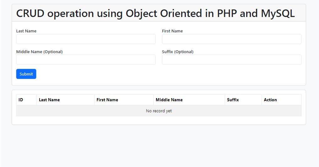 John Michael Balbarona on LinkedIn: CRUD operation using Object ... John Michael Balbarona on LinkedIn: CRUD operation using Object ...