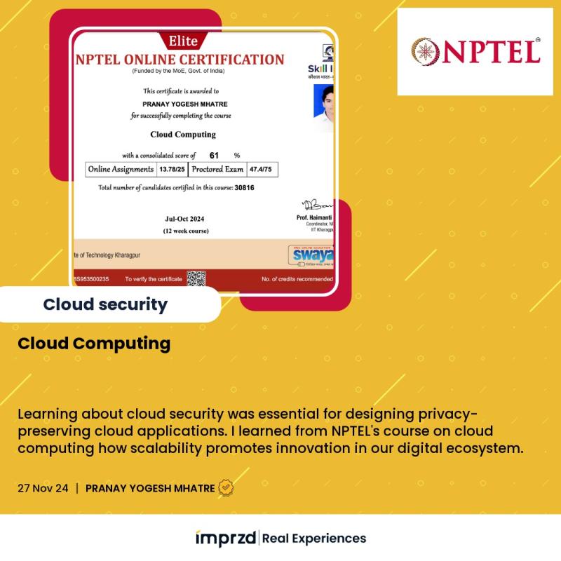 NPTEL | Pranay Mhatre NPTEL | Pranay Mhatre