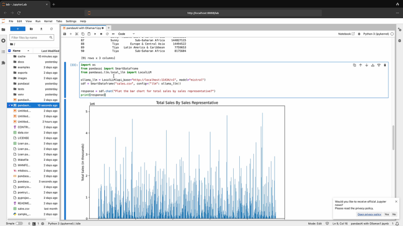 Ask questions from CSV with PandasAI/Ollama/Text2SQL ... Ask questions from CSV with PandasAI/Ollama/Text2SQL ...