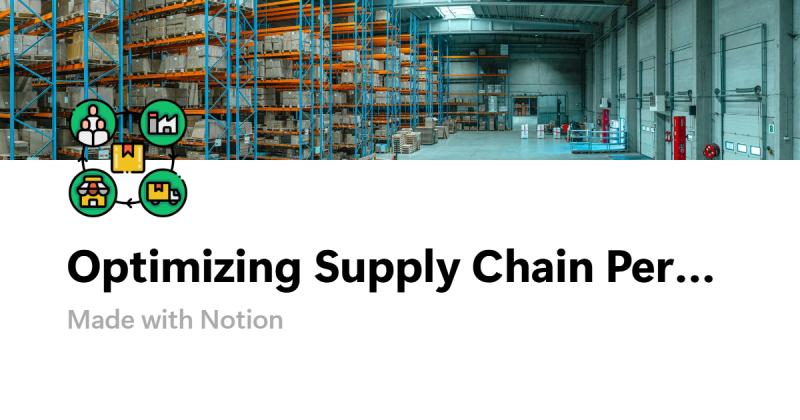 Subhasis Das on LinkedIn: Optimizing Supply Chain Performance through ... Subhasis Das on LinkedIn: Optimizing Supply Chain Performance through ...