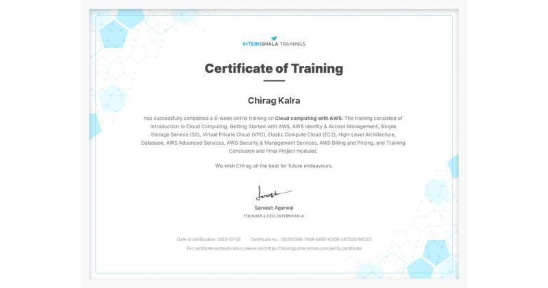 Chirag Kalra on LinkedIn: Successfully completed the Cloud computing ... Chirag Kalra on LinkedIn: Successfully completed the Cloud computing ...