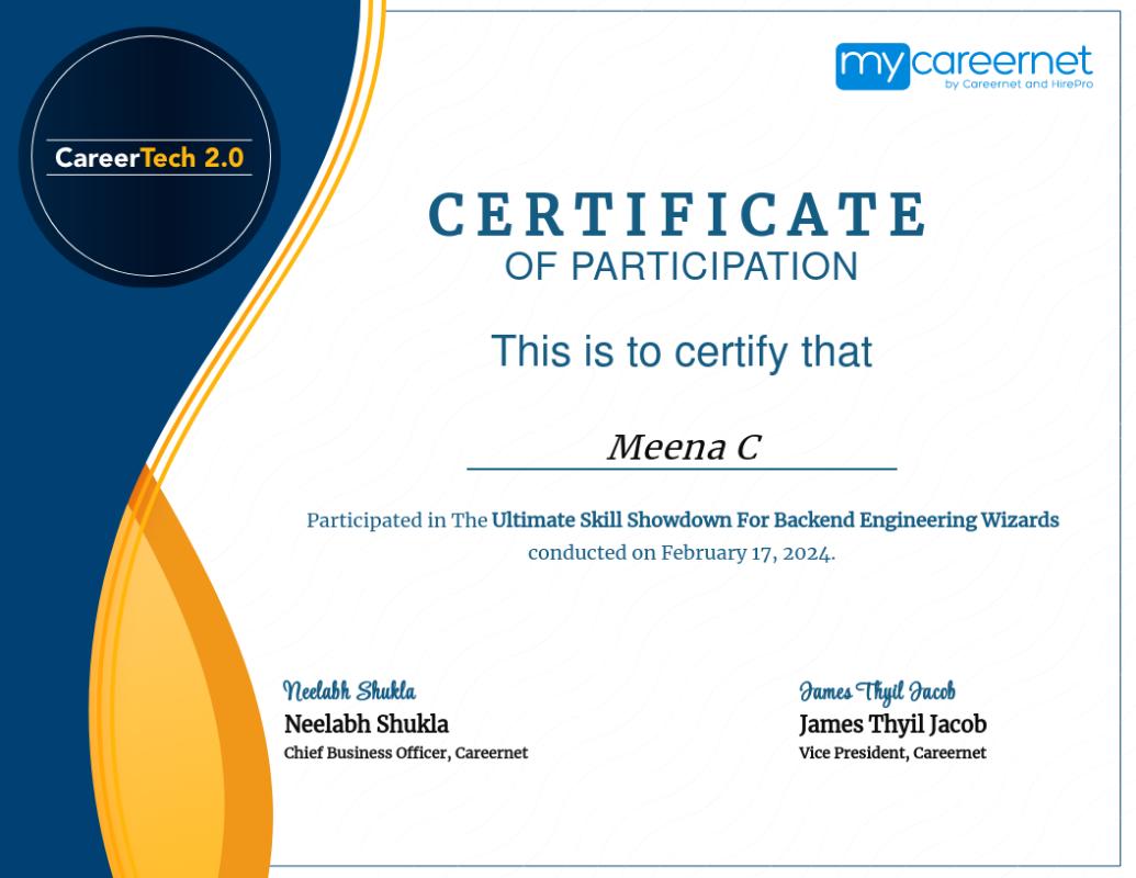 Meena C on LinkedIn: #java #springboot #mysql #backenddevelopment # ... Meena C on LinkedIn: #java #springboot #mysql #backenddevelopment # ...
