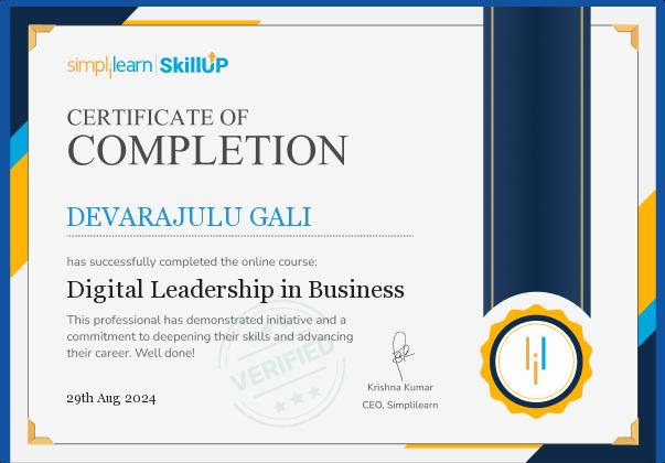 devarajulu g on LinkedIn: DEVARAJULU GALI has successfully completed ... devarajulu g on LinkedIn: DEVARAJULU GALI has successfully completed ...