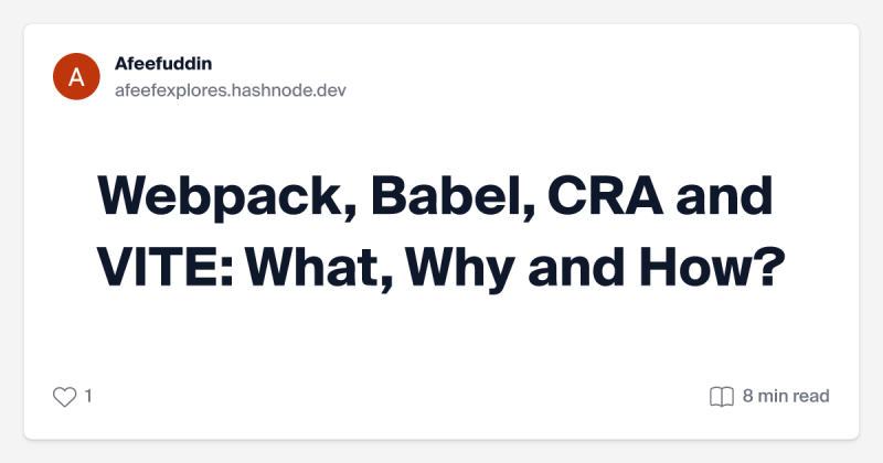 Learn web development with webpack and Babel | Afeef Uddin posted on ... Learn web development with webpack and Babel | Afeef Uddin posted on ...