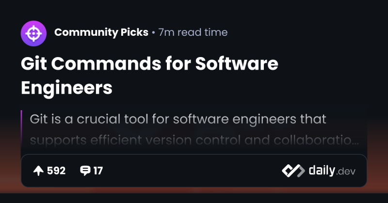 Mahesh Kunwar on LinkedIn: Git Commands for Software Engineers | daily.dev Mahesh Kunwar on LinkedIn: Git Commands for Software Engineers | daily.dev