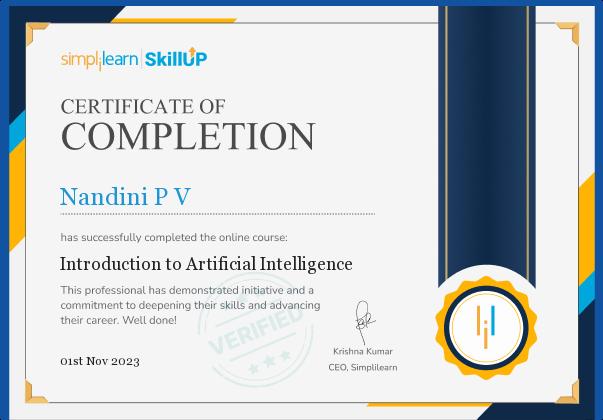 Nandini P V on LinkedIn: Nandini P V has successfully completed the ... Nandini P V on LinkedIn: Nandini P V has successfully completed the ...