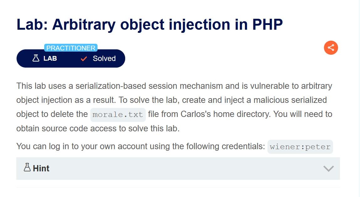 Insecure Deserialization – Portswigger Lab 4: Arbitrary object ... Insecure Deserialization – Portswigger Lab 4: Arbitrary object ...
