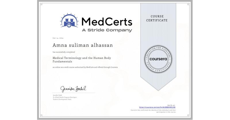 Completion Certificate for Medical Terminology and the Human Body ... Completion Certificate for Medical Terminology and the Human Body ...