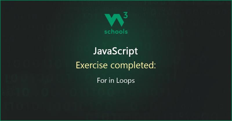Completed Exercise: JavaScript For In Loops | Swati Singh Completed Exercise: JavaScript For In Loops | Swati Singh