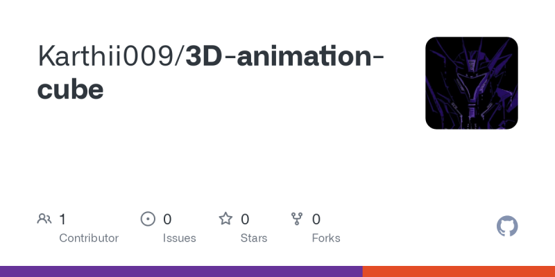 DONGA TULASI KARTHIK on LinkedIn: GitHub - Karthii009/3D-animation-cube DONGA TULASI KARTHIK on LinkedIn: GitHub - Karthii009/3D-animation-cube