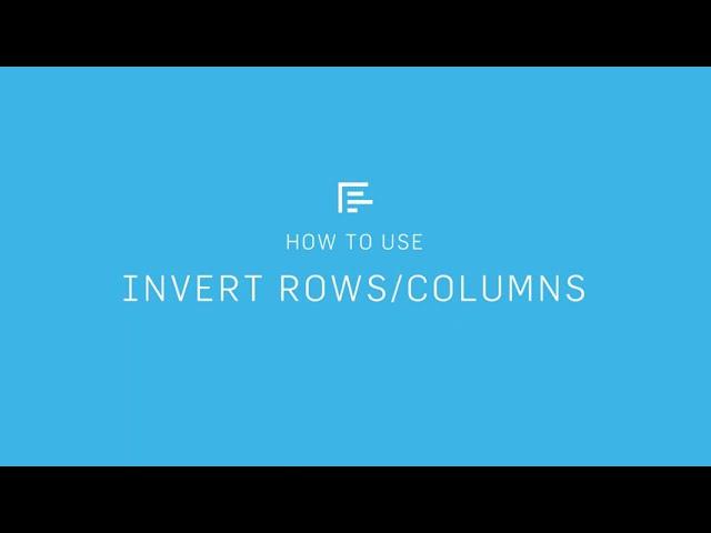 Reach Reporting on LinkedIn: Invert Row Columns Reach Reporting on LinkedIn: Invert Row Columns