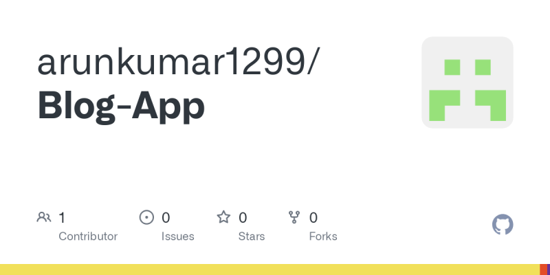 Arun Kumar J on LinkedIn: GitHub - arunkumar1299/Blog-App Arun Kumar J on LinkedIn: GitHub - arunkumar1299/Blog-App