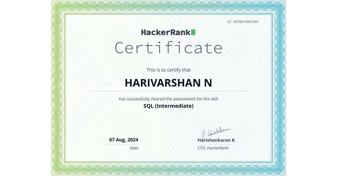 🎉 Excited to share that I’ve just completed the SQL Intermediate ... 🎉 Excited to share that I’ve just completed the SQL Intermediate ...