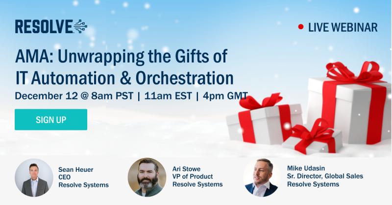 Mike Udasin on LinkedIn: AMA: Unwrapping the Gifts of IT Automation ... Mike Udasin on LinkedIn: AMA: Unwrapping the Gifts of IT Automation ...