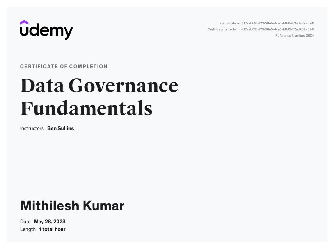 Mithilesh Kumar Bhagat on LinkedIn: Udemy Course Completion Certificate Mithilesh Kumar Bhagat on LinkedIn: Udemy Course Completion Certificate