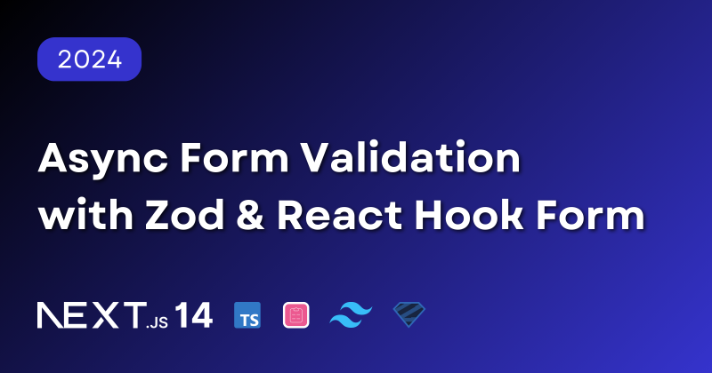 Ben Orloff on LinkedIn: Async Form Validation with Zod & React Hook Form Ben Orloff on LinkedIn: Async Form Validation with Zod & React Hook Form