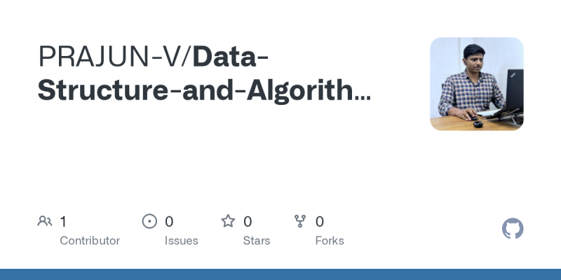 PRAJUN V on LinkedIn: GitHub - PRAJUN-V/MY-OWN-DATA-STRUCTURE PRAJUN V on LinkedIn: GitHub - PRAJUN-V/MY-OWN-DATA-STRUCTURE