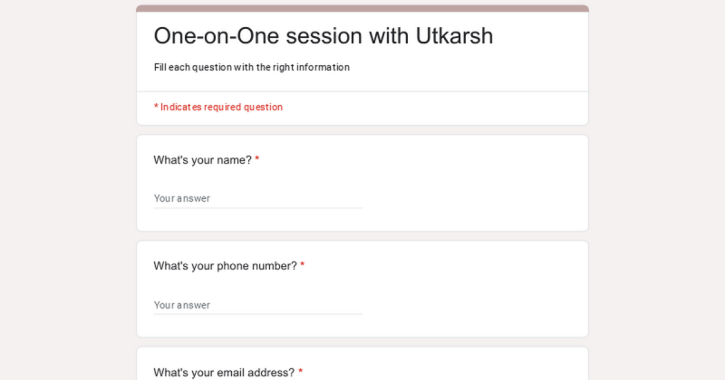 Utkarsh Pateriya on LinkedIn: One-on-One session with Utkarsh Utkarsh Pateriya on LinkedIn: One-on-One session with Utkarsh