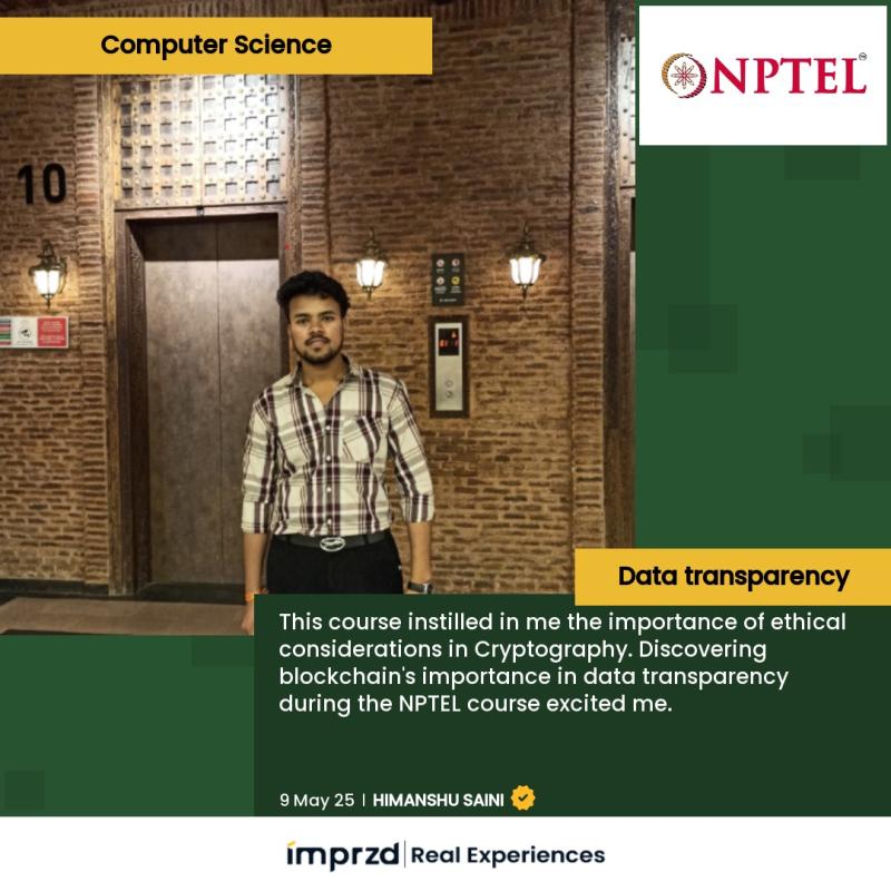 NPTEL | Himanshu Saini NPTEL | Himanshu Saini