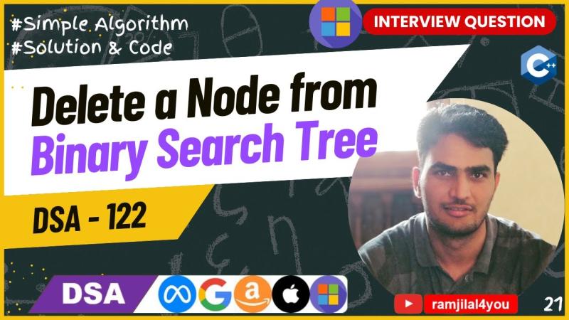 22 Delete Node from BST | Binary Search Tree | Recursive | Solution ... 22 Delete Node from BST | Binary Search Tree | Recursive | Solution ...