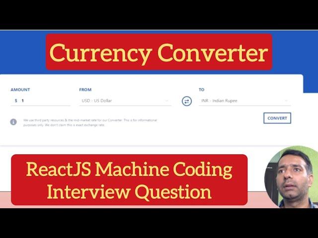 Currency Converter Reactjs | Full Tutorial | Frontend Machine Coding ... Currency Converter Reactjs | Full Tutorial | Frontend Machine Coding ...