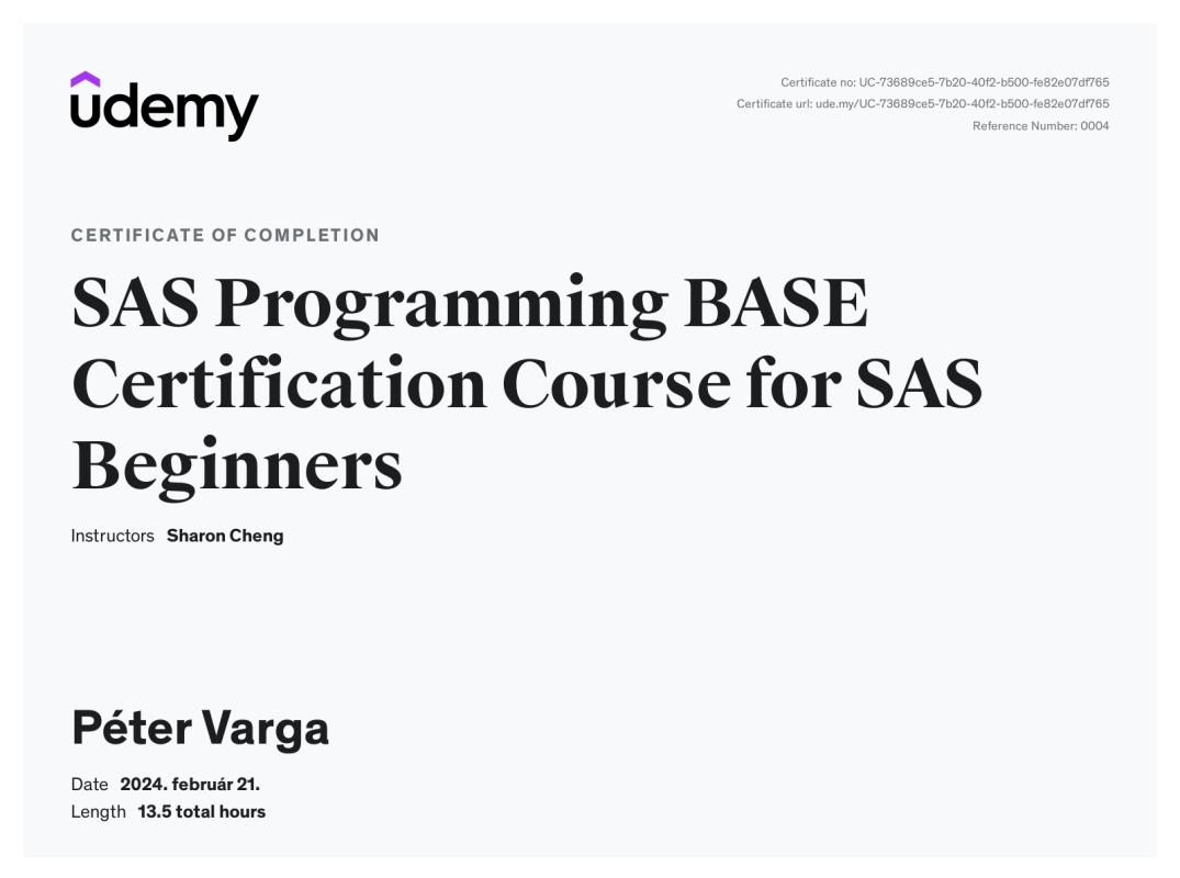 Peter Varga on LinkedIn: Udemy Course Completion Certificate Peter Varga on LinkedIn: Udemy Course Completion Certificate